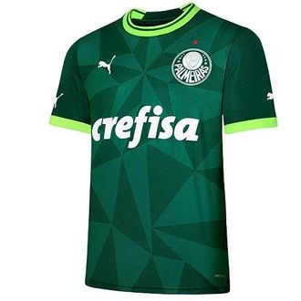 Puma Palmeiras Maillot de football domicile 2023 pour homme, Vert, M