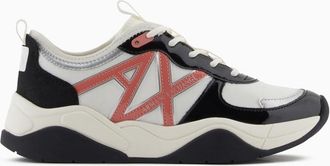 A|X Armani Exchange Women Cher, Side Logo, Colour Contrasts Sneaker Black 35