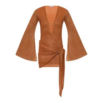 Os&eacute;ree Kleid mit Lurex-Faden - - Dresses - Damen - Orange - M