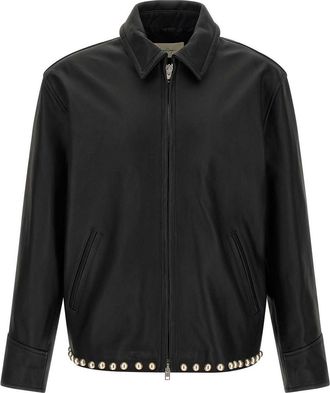 Second/Layer Lederjacke - Schwarz