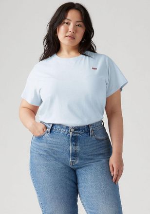 Levi's Plus T-Shirt LEVIS PLUS THE PERFECT TEE, Damen, Gr. 4XL (58/60), skyway, Jersey, Obermaterial: 100% Baumwolle, figurumspielend normal, Rundhals, Shirts T-S