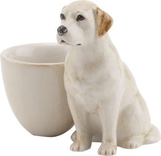 Quail Ceramics Yellow Labrador with Egg Cup