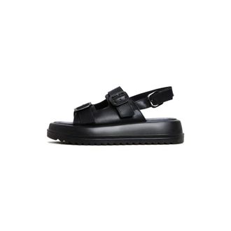 Cesare Gaspari Sandales compens&eacute;es &agrave; boucle - Femme - Chaussures - Noir - Taille: 40 EU