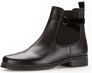 Gabor Femme Bottines | Dame Bottines Chelsea | Semelle intérieure Amovible | Bottines | Bottes de Glisse | fourré | Noir (Schwarz) / 02 | 39 EU - 6 UK