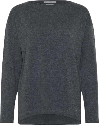 Brax Damen Strickpullover im Schurwolle-Kaschmirmix, Liz (35-2108), Größe:40, Farbe:Smoke Grey (06)