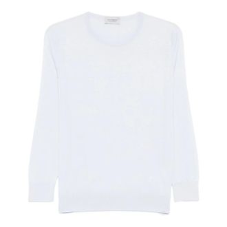 John Smedley Femme, Sweatshirts et sweats &agrave; capuche, Blanc, Taille: 42 FR Pull en coton Sea Island Evonne