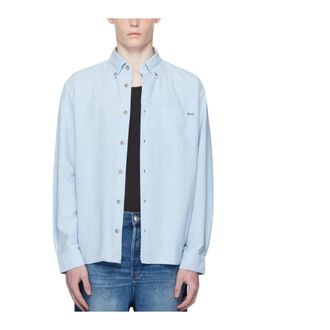 A.P.C. A.p.c., Homme, Chemises, Bleu, Taille: L Mateo Logo Shirt