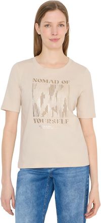 Cecil T-Shirt mit Frontprint Pearl beige XXL
