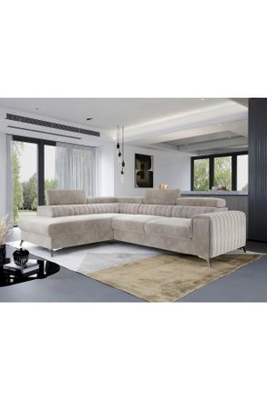MID.YOU Mid.you Ecksofa, Beige, Textil, 4-Sitzer, L-Form, 278x205 cm, Made in EU, Wohnzimmer, Sofas & Couches, Wohnlandschaften, Ecksofas
