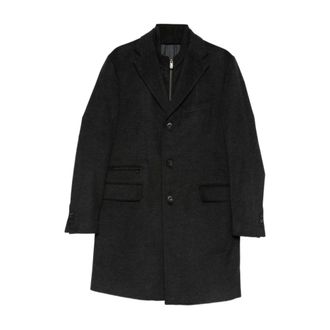 Corneliani Homme, Manteaux, Noir, Taille: L Manteau croisé avec poches