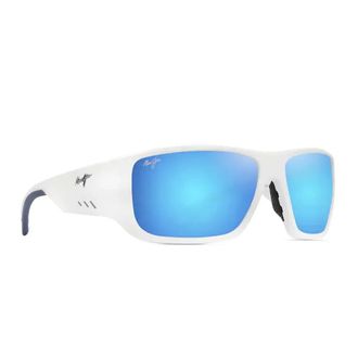 Maui Jim Lunettes de soleil polaris&eacute;es avec verres bleus miroir - unisex - Accessoires - Blanc - Taille: 63 MM