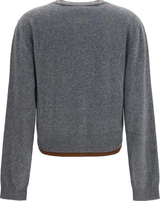 Marni Womens Layered Effect Cashmere Cardigan Graphite Kashmir-Capra Hircus Kashmir/capra Sweater
