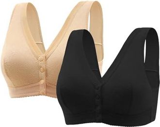Generic Tenue de yoga pour femme - Bretelles r&eacute;glables - Couverture compl&egrave;te - Soutien-gorge confortable sans armatures - Soutien-gorge sans armatures, Noir, 