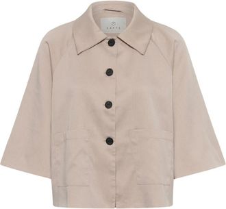 Kaffe KAjulie Jacke - - Jackets - Damen - Beige - 3XL