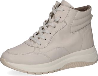 Caprice Caprice Damen Sneaker hoch aus Leder Plateau, Cremefarben (Offwhite Nappa), 37 EU