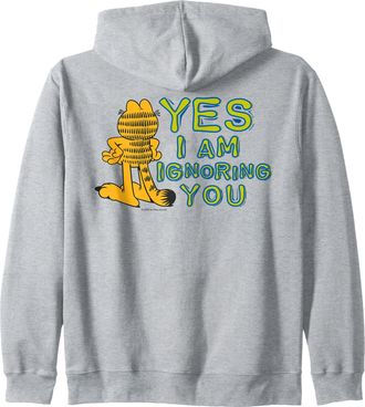 Garfield Lazy Bored Cat ignoriert Comedy-Meme-Zeichentrick-Klassiker Kapuzenjacke