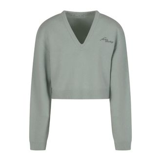 Acne Studios V-Ausschnitt Strickpullover - - Knitwear - Damen - Gr&uuml;n - XS