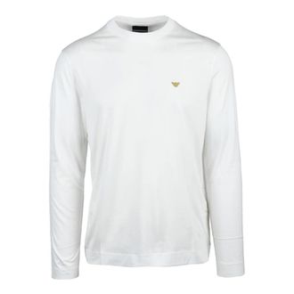 Emporio Armani Lyocell-Mischgewebe Langarm-T-Shirt - - Tops - Herren - Wei&szlig; - L