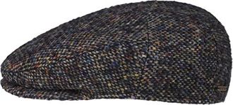 Stetson Casquette Colour Spots Driver Homme - Made in The EU Gavroche avec Visiere, Doublure Hiver Automne-Hiver - 59 cm Bleu Fonce