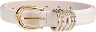 D&eacute;hanche Leather Belt Hollyhock