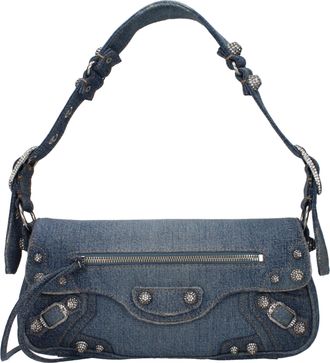 Balenciaga Femmes Sacs &agrave; bandouli&egrave;re Bleu/Tissu Denim