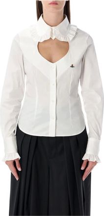 Vivienne Westwood Femme, Blouses et Chemises, Blanc, Taille: 36 FR Toulouse Frill Shirt