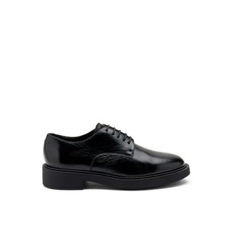 Frau Femme, Chaussures, Noir, Taille: 38 EU Chaussures &agrave; lacets en cuir noir