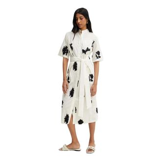 Liviana Conti Hemdkleid mit G&uuml;rtel in Midi-L&auml;nge - - Dresses - Damen - Beige - XS