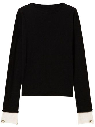 Twin-Set pull Oval T - Noir