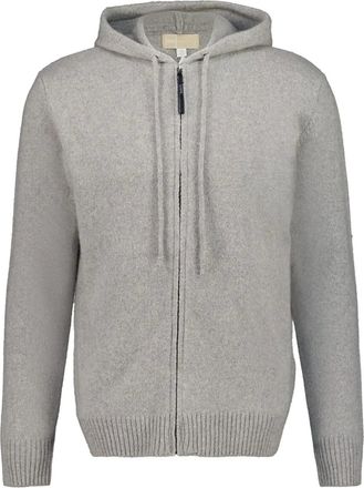 120% Lino veste en maille &agrave; fermeture zipp&eacute;e - Gris