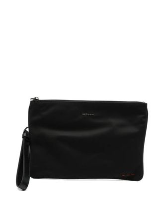 Kiton Mens Logo-Plaque Zip-Top Pouch Bag Ss26 M