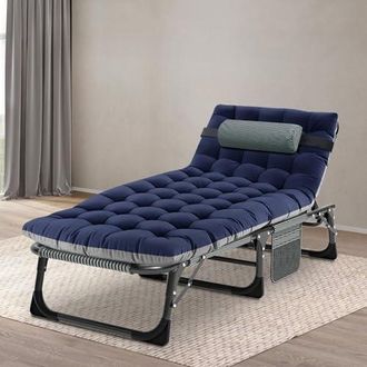 Generic Lit dappoint compact pliable avec matelas, lit simple pour camping et maison, 190 x 68 cm, portable et facile &agrave; ranger