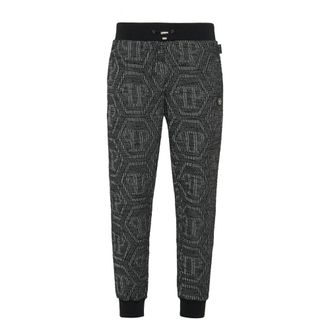Philipp Plein Jacquard Jogginghose Monogram - - Trousers - Herren - Schwarzk - S