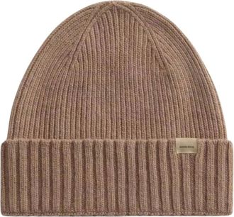 Woolrich Homme, Accessoires, Brun, Taille: ONE Size Ensemble bonnet et &eacute;charpe en m&eacute;lange de laine m&eacute;rinos
