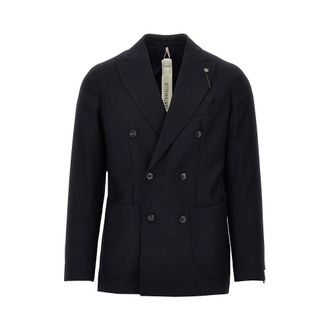 Santaniello Flannel double-breasted tailored suit Man 46