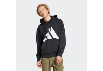 adidas Kapuzensweatshirt ESSENTIALS BIG LOGO HOODIE ohne Verschluss, mit Rippb&uuml;ndchen