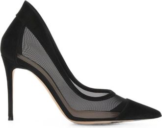 Gianvito Rossi Escarpins en daim et maille Gianvito Rossi