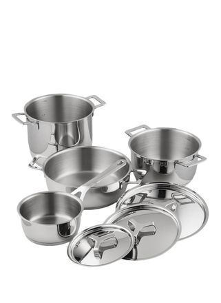 Alessi 7-Tlg. Topfset Pots & Pans silber
