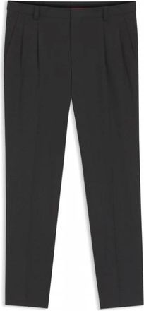 HUGO BOSS Homme, Pantalons, Noir, Taille: L Pantalon extra-slim en twill de laine m&eacute;lang&eacute;e