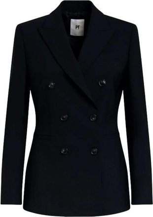 Pantaloni Torino Femme, Vestes, Bleu, Taille: 42 FR Blazer Crois&eacute; en Laine Stretch