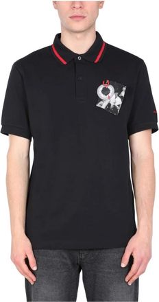 Freddy Polo &agrave; fermeture boutonn&eacute;e - Homme - Tops - Noir - Taille: S