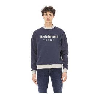 Baldinini Homme, Sweatshirts et sweats &agrave; capuche, Bleu, Taille: S Sweat &agrave; logo &agrave; manches longues
