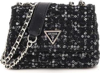 Guess Giully Mini 2 Compartment Convertible Flap XS Black/Gold