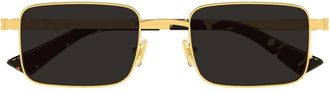 Bottega Veneta Klassische rechteckige Sonnenbrille - - Accessories - unisex - Gelb - 53 MM