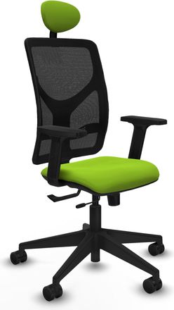Piqueras y Crespo 8-Stunden-Schreibtischstuhl mit 2D-Armen, h&ouml;henverstellbarer Lendenwirbelst&uuml;tze und festem Kopfteil, ausgestattet mit Syncro/Traslack und Schneidescha