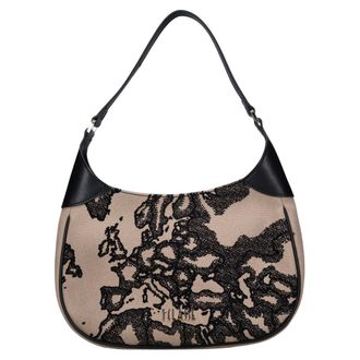 Alviero Martini 1A Classe Sac &agrave; bandouli&egrave;re en cuir et coton imprim&eacute; - Femme - Sacs - Multicolore - Taille: ONE Size
