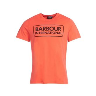 Barbour Essential Large Logo T-Shirt - - Tops - Herren - Orange - M
