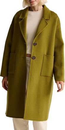 Benetton Damen Cappotto 28f7dn082 Mantel, grün, XL