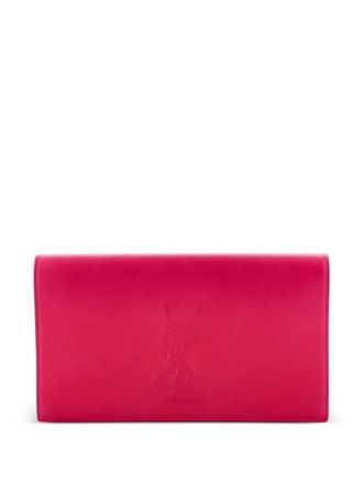 Saint Laurent grande pochette Belle de Jour en cuir - Rose