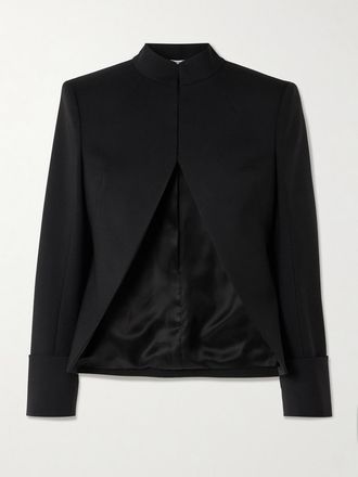 Alexander McQueen Jacke Aus Stretch-woll-twill - Schwarz